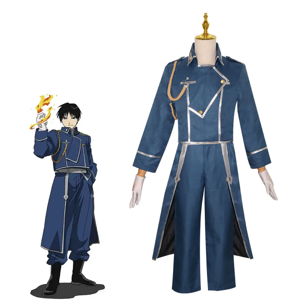 Anime-Fullmetal-Alchemist-Roy-Mustang-Cosplay-Costume-Blue-Unisex ...