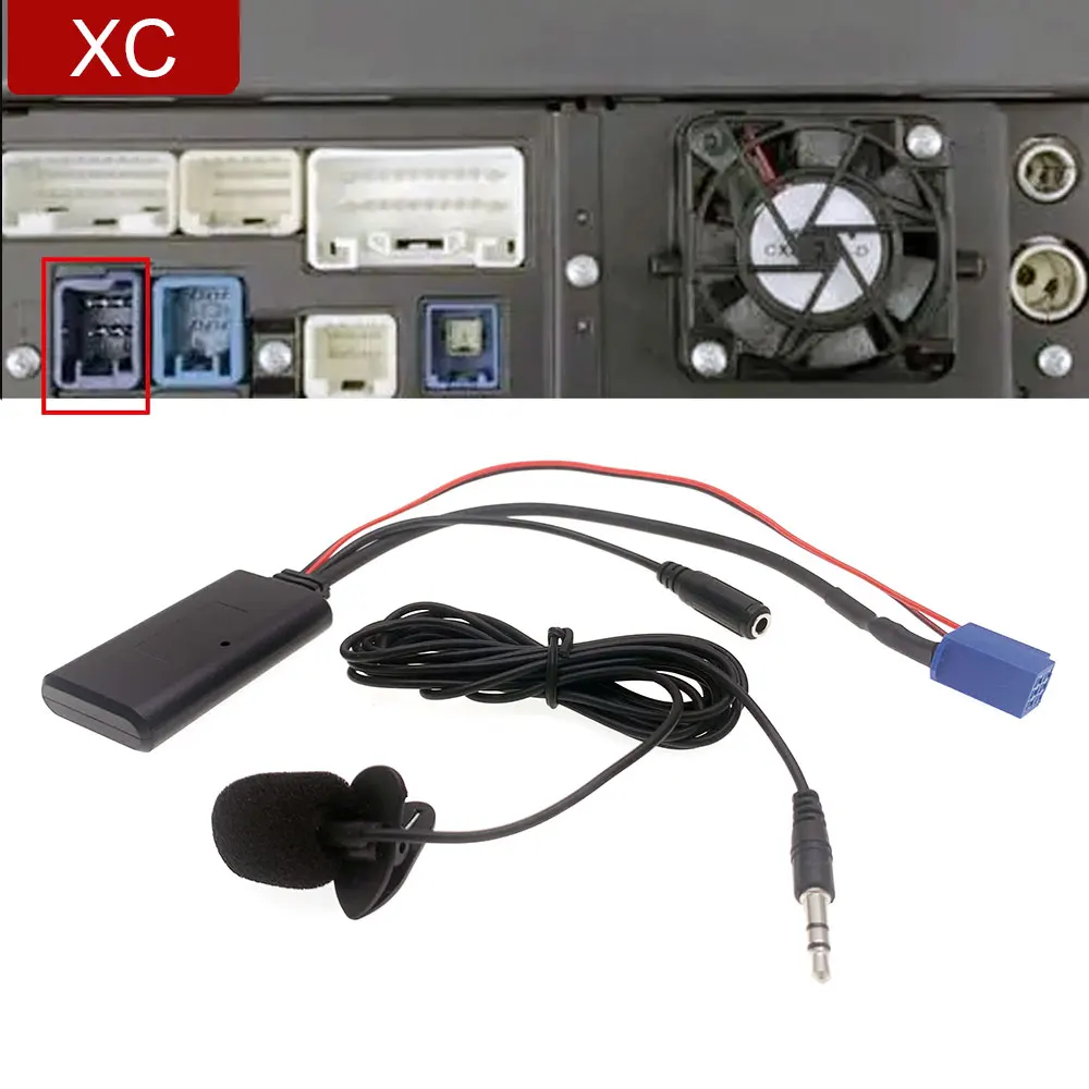 6-Pin-Car-Bluetooth-5-0-Audio-Aux-Microphone-Handsfree-Adapter-Cable ...