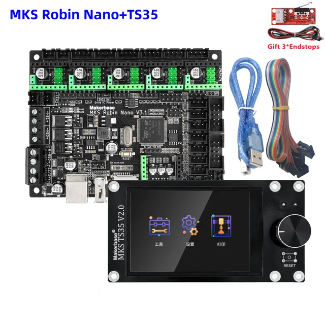 Makerbase MKS Robin Nano V3.1 control board TS35 touch screen display 32 bit Robin motherboard ...