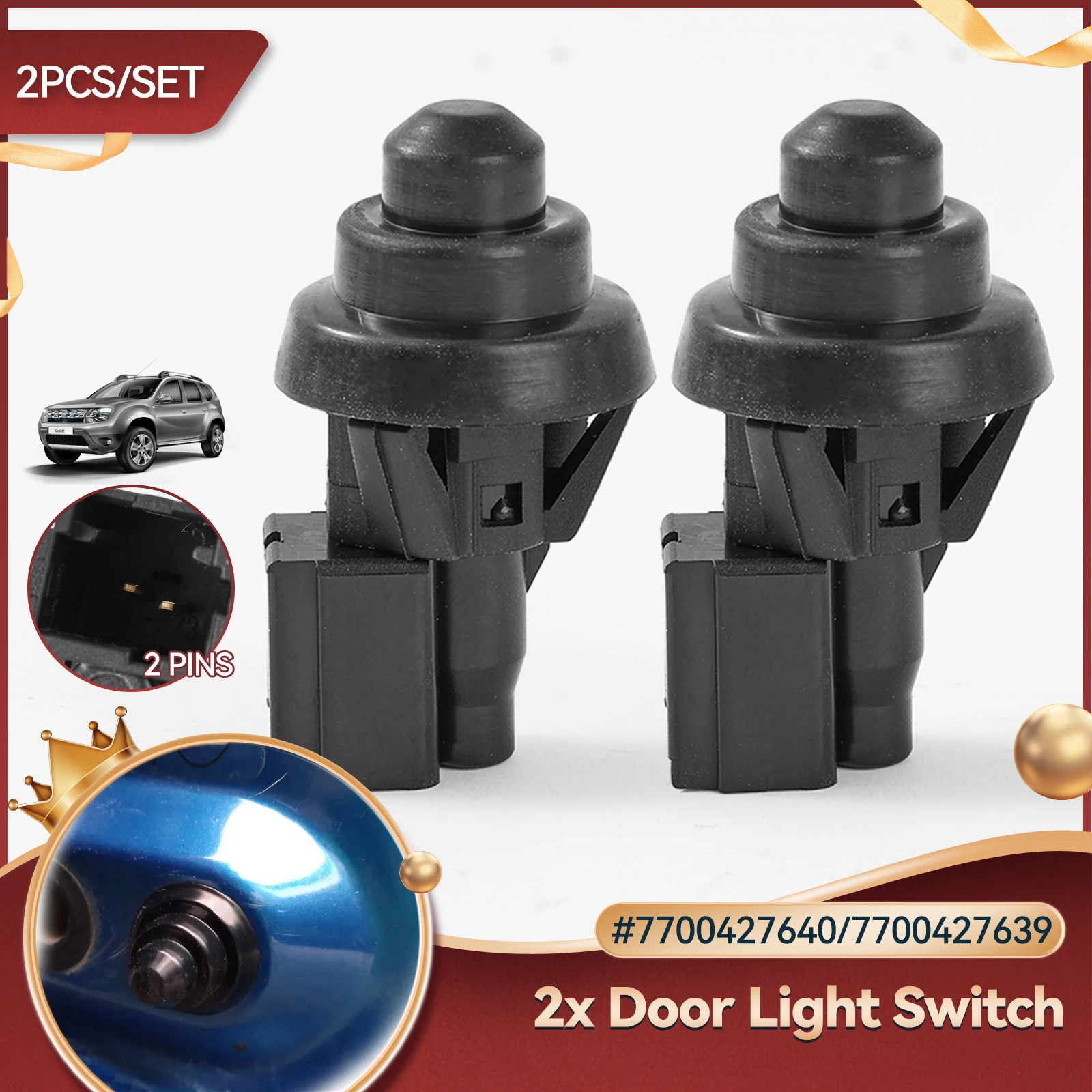 2pcs-Car-Interior-Door-Light-Sensor-Switch-for-Dacia-Duster-Logan ...