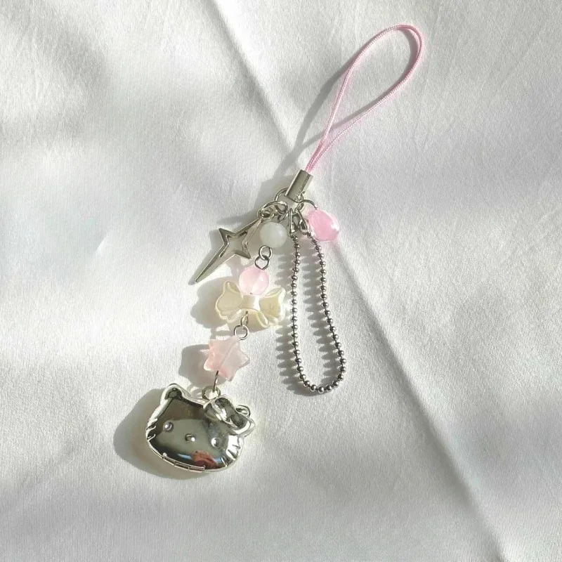 Hello-Kittys-Kawaii-Creative-Bow-Love-Keychain-Pendant-Cartoon-Phone ...