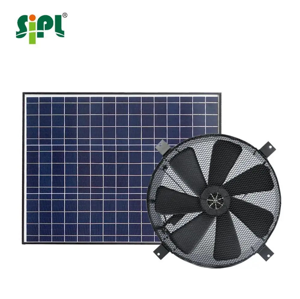 50W solar powered gable vent cooling extractor fan basement warehouse ...