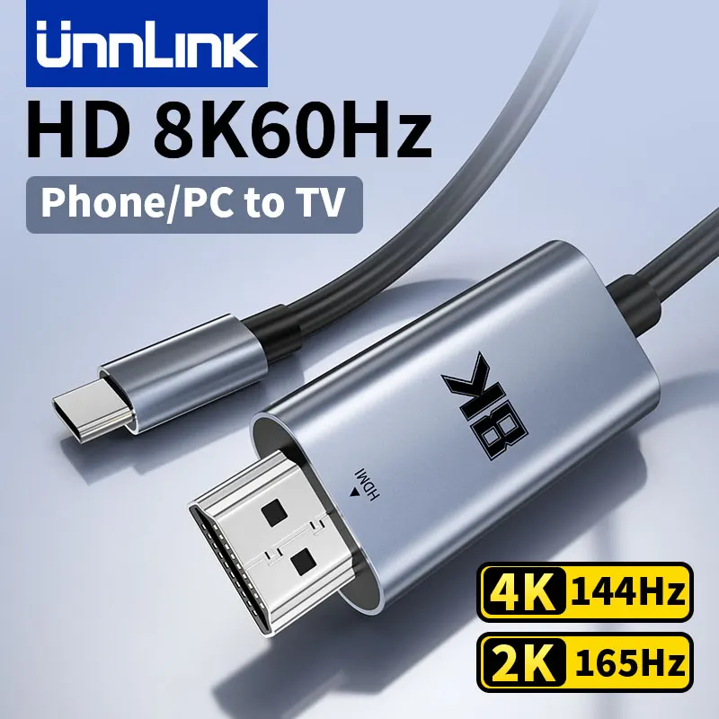 Unnlink-kabel-HDMI-USB-C-Thunderbolt-kabel-Tipe-C-ke-HDMI-4K-8K-Adapter ...