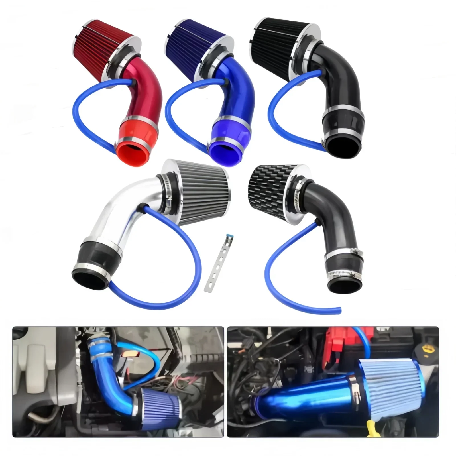 76mm Car Refitted Winter Mushroom Head Air Filter Intake Pipe Filter ...