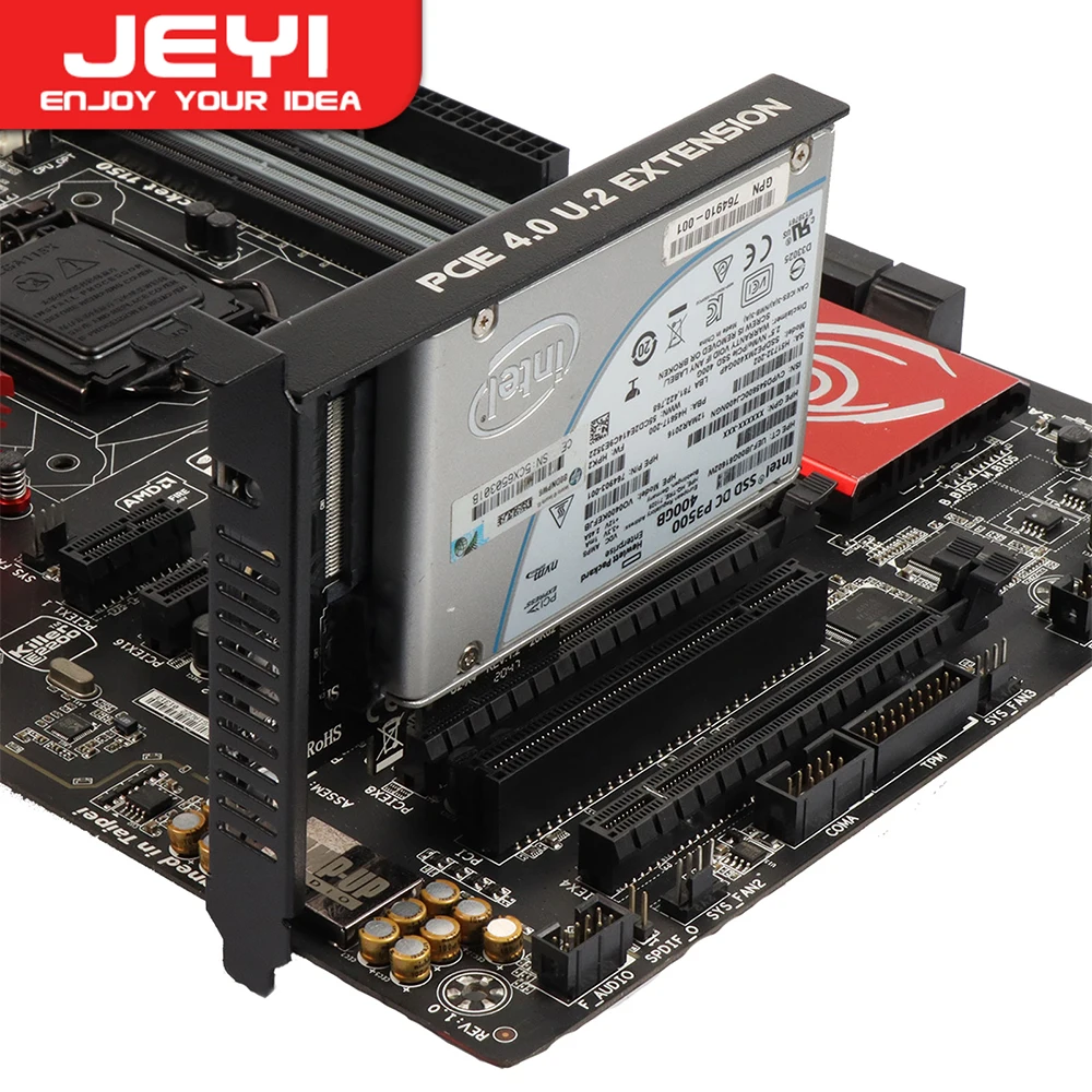 Jeyi U.2 To Pcie 4.0 Adapter, Nvme 2.5" U.2 (sff-8639) Ssd Pcie X4 X8 X16 Expansion Card - U.2 ...