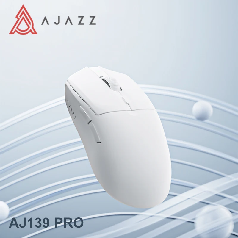 Ajazz-ratón inalámbrico con Sensor PAW3395, Mouse ergonómico ...