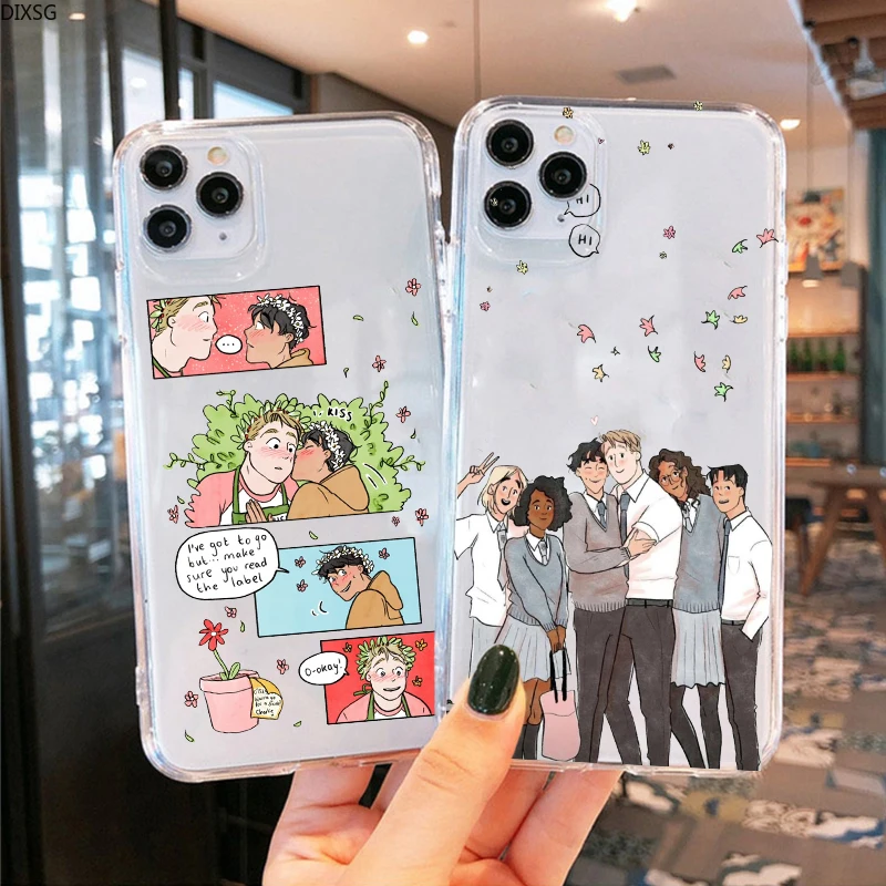 Heartstopper funda transparente para teléfono móvil, carcasa de ...