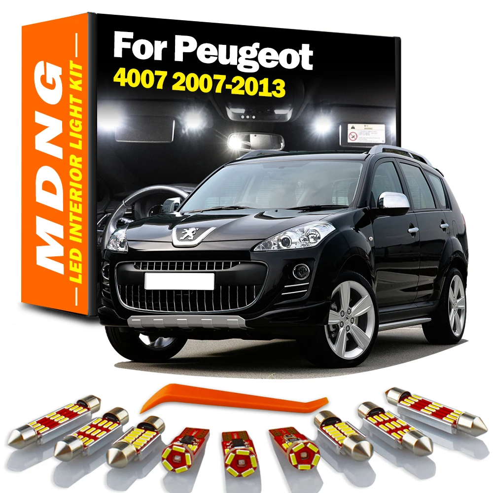 8Pcs-Canbus-LED-Interior-Light-Bulb-Kit-For-Peugeot-4007-2007-2009-2010 ...