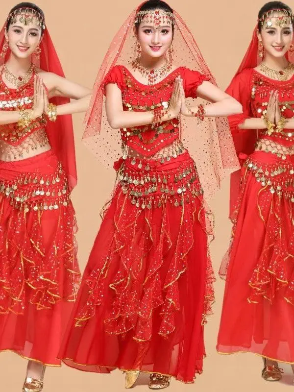 Bollywood Dress Adult Costume Women Indian Dance Belly Dance Sari ...