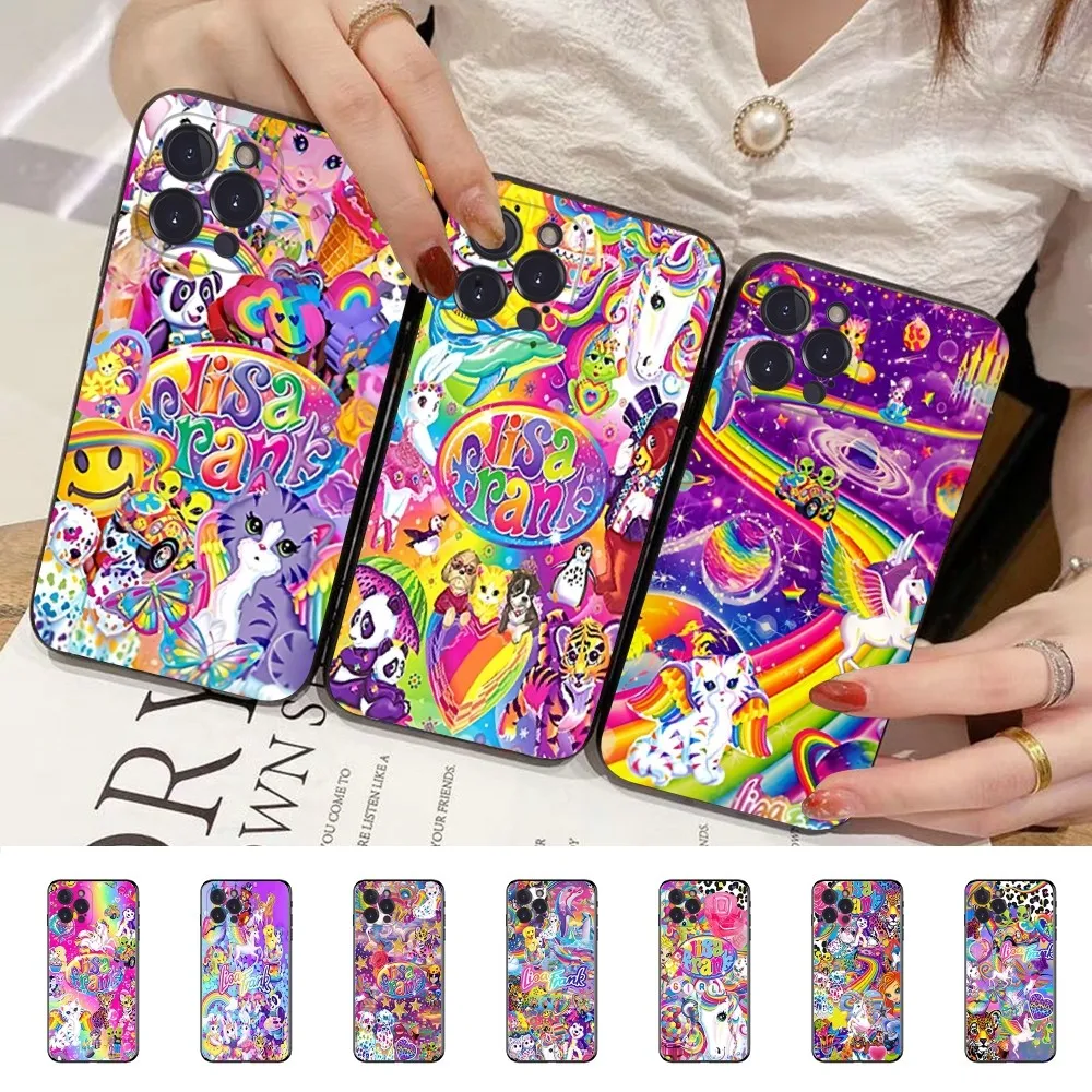 Lisa Frank Art Phone Case Silicone Soft for iphone 16 15 14 13 12 11 ...