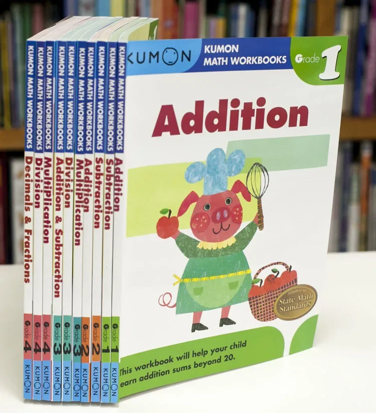 10Books-Set-Kumon-Calculation-Math-Workbooks-English-Math-Problems ...