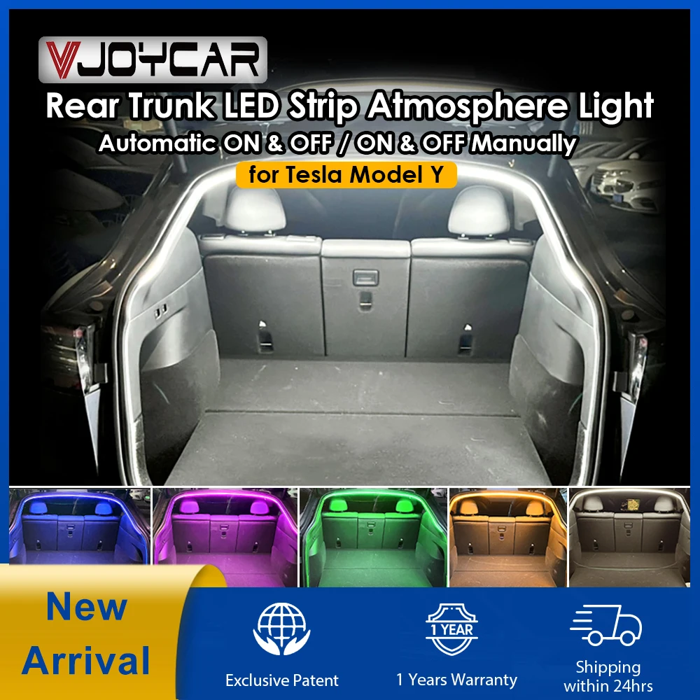 VJOYCAR 2024 Model Y Rear Trunk Brighten LED Strip Modified Lighting ...