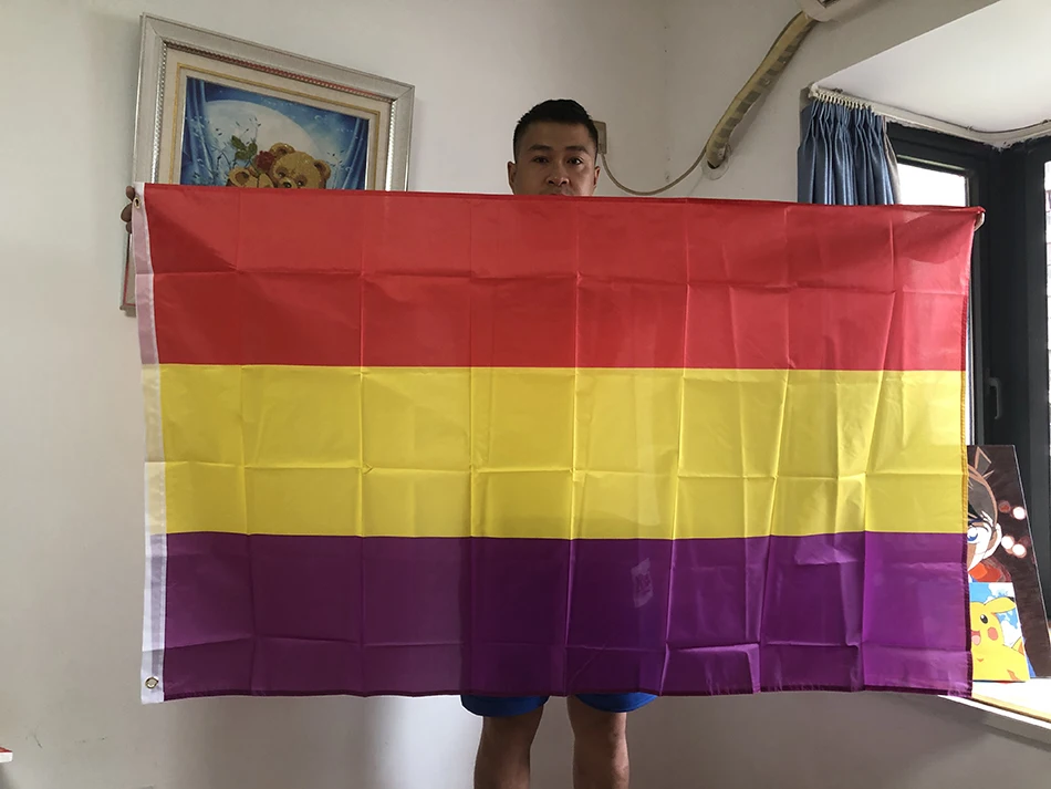 （SKY FLAG) Flag of the Second Spanish Republic 90X150CM Polyester ...