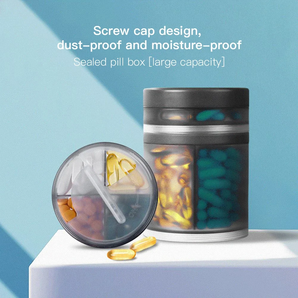 Large Pill Box 99% Waterproof Weekly Medicine Pillbox Capsules Case ...
