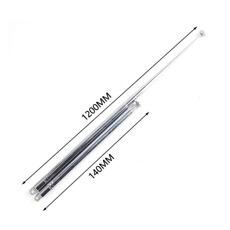 120cm-10Section-Stainless-Steel-Telescopic-Rod-Antenna-FM-AM-Radio ...