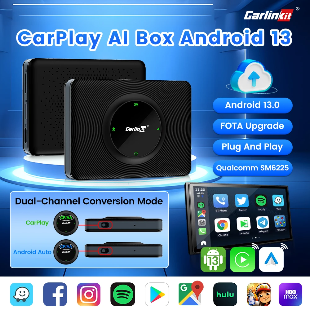 CarlinKit-Carplay-sem-fio-e-Android-Auto-Smart-TV-Box-conex-o-autom ...