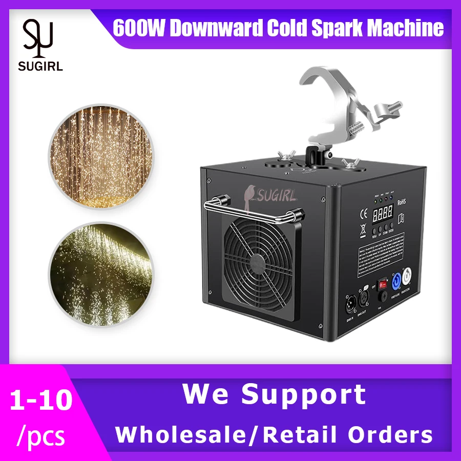 No-Tax-1-10Pcs-Electionic-600W-Cold-Spark-Spary-Machine-Upside-Down ...