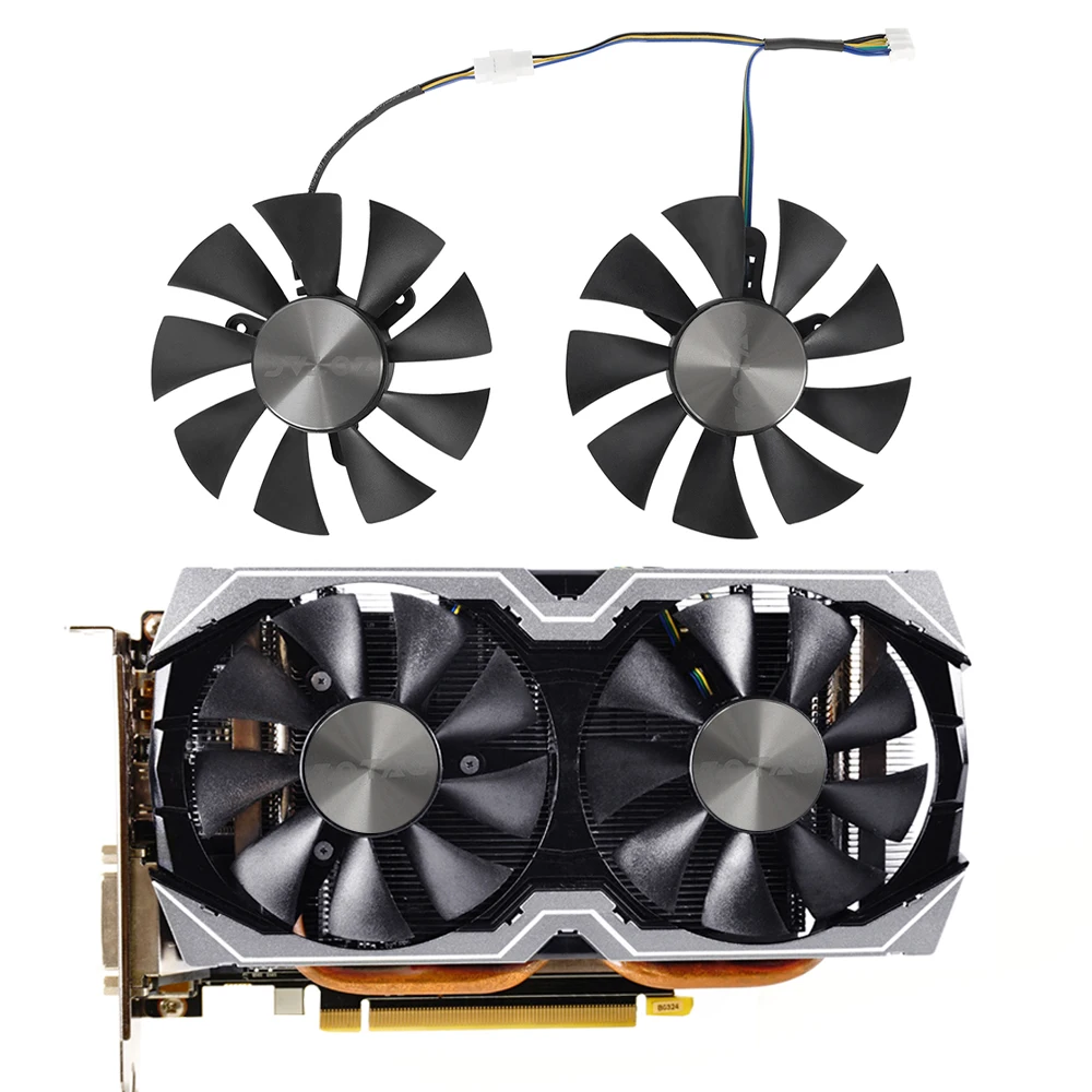 Video Card Fan For ZOTAC Geforce GTX 1060 AMP Edition 6GB GTX 1070 Mini ...