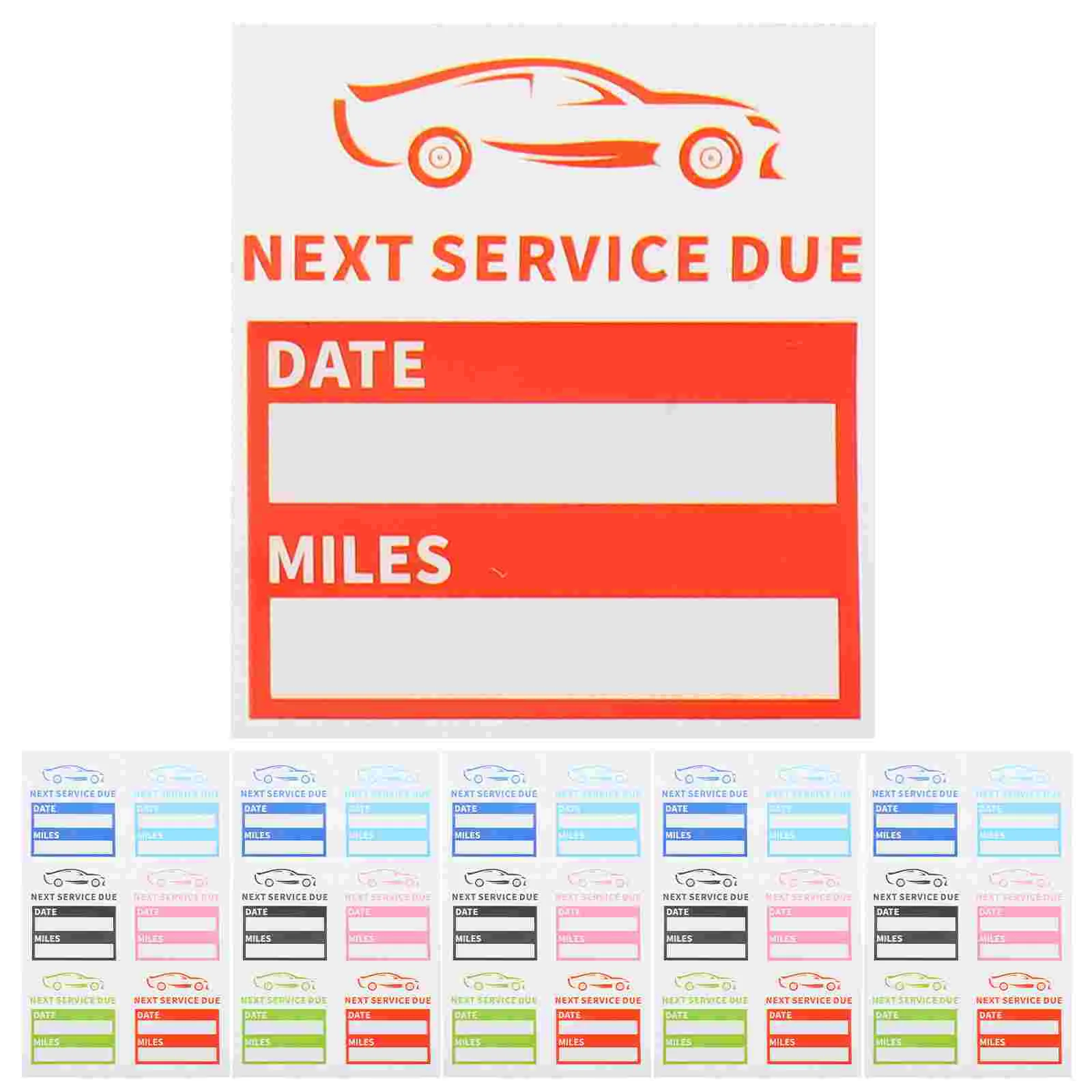 Waterproof Pet Material Service Due Stickers Adhesive Labels Oil Change ...