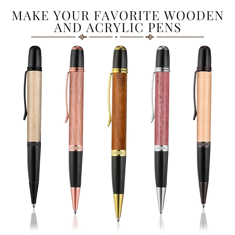 A13E-DIY Pen Making Kits 10 Sets With Copper Pen Turning Supplies ...