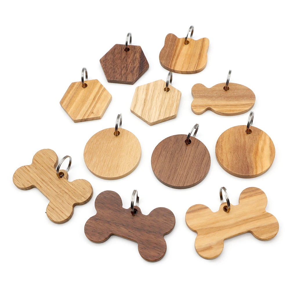 Commercio-all-ingrosso-20-50-100-pz-legno-cane-ID-Tag-osso ...