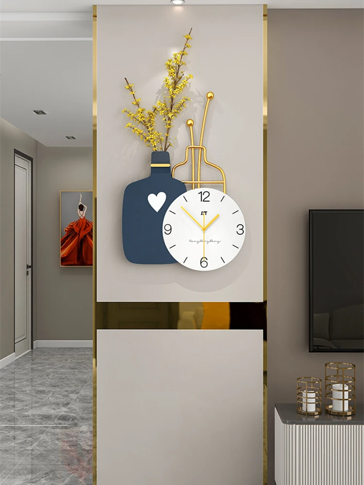 72x36cm-Large-Modern-Wall-Clock-Interior-Decoration-Vase-Silent-Home ...