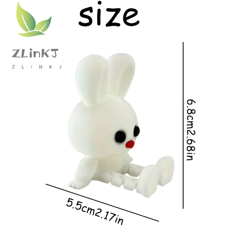 3D Printed Rabbit Ornament With Movable Joint Posable Doll Figure Fox ...
