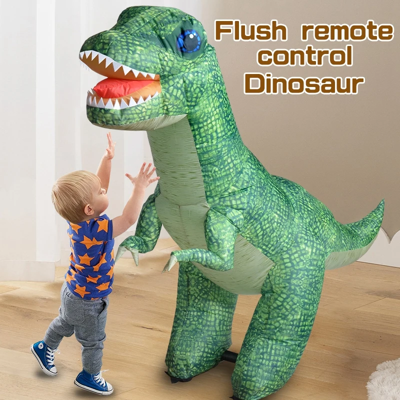 Large-Inflatable-Remote-Control-Dinosaur-RC-Electric-Walking-T-Rex-Toys ...