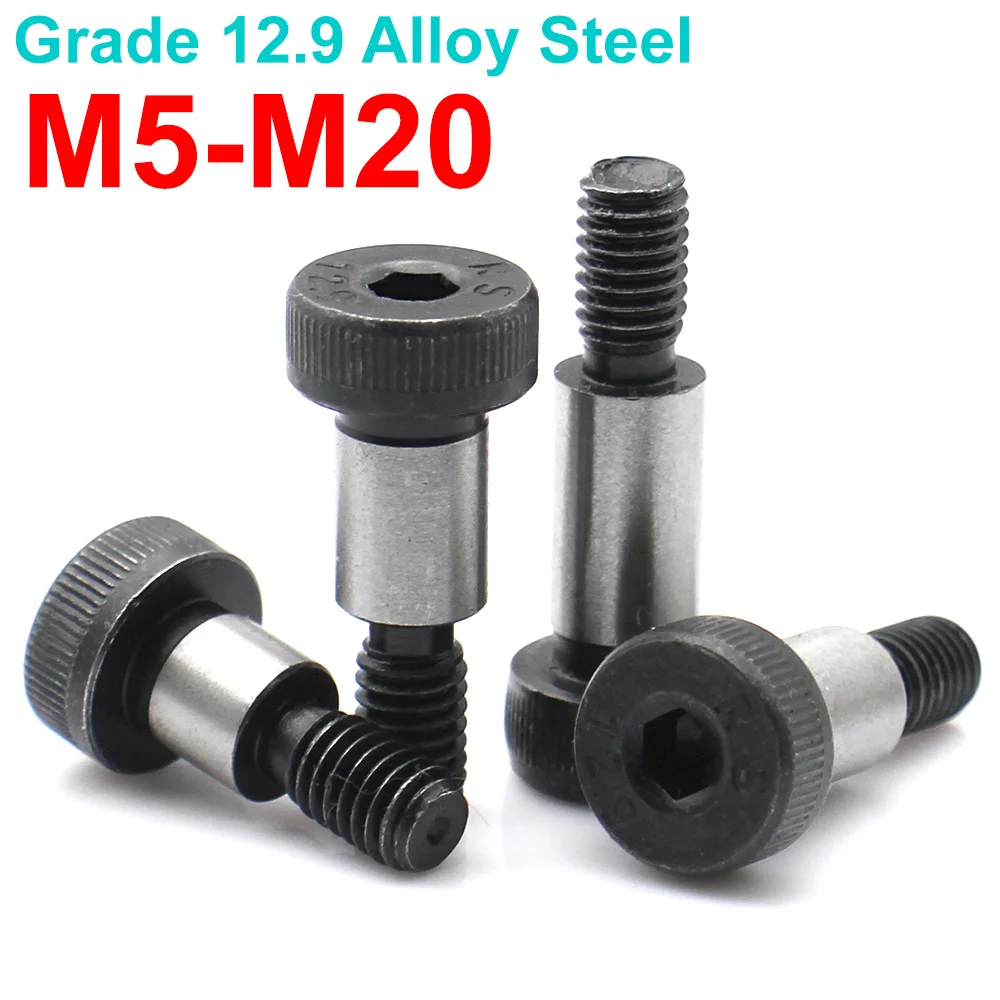 1 /2pcs M5 M6 M8 M10 M12 M16 M20 12.9 Grade Hex Socket Head Shoulder ...