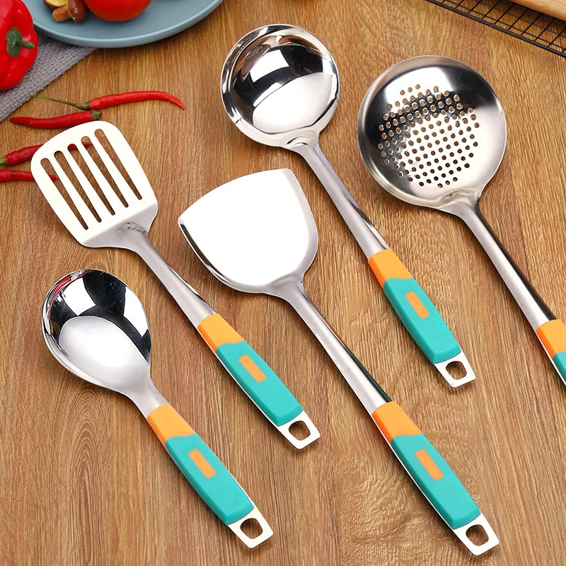 Stainless-Steel-Kitchen-Utensils-Wok-Spatula-Rice-Spoon-Shovel-Gadgets ...