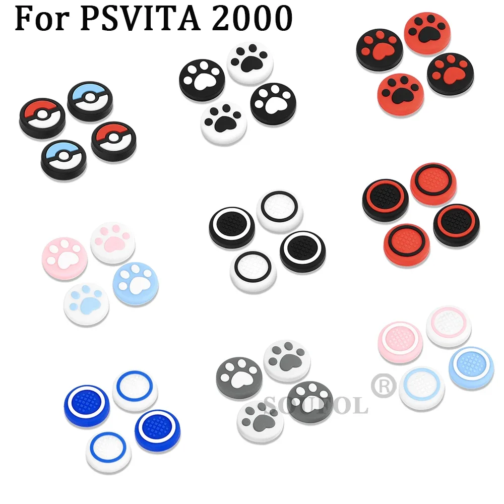 4pcs-Silicone-Soft-Thumb-Stick-Grip-Cap-Joystick-Cover-For-Psvita-PS ...