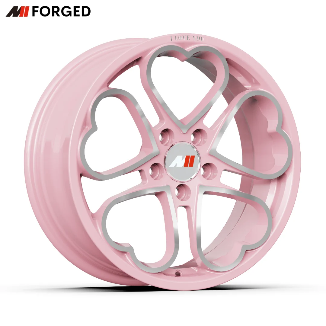 MN-Forged-Heart-Wheels-and-Rims-in-Pink-Black-Chrome-for-Honda-Civic ...