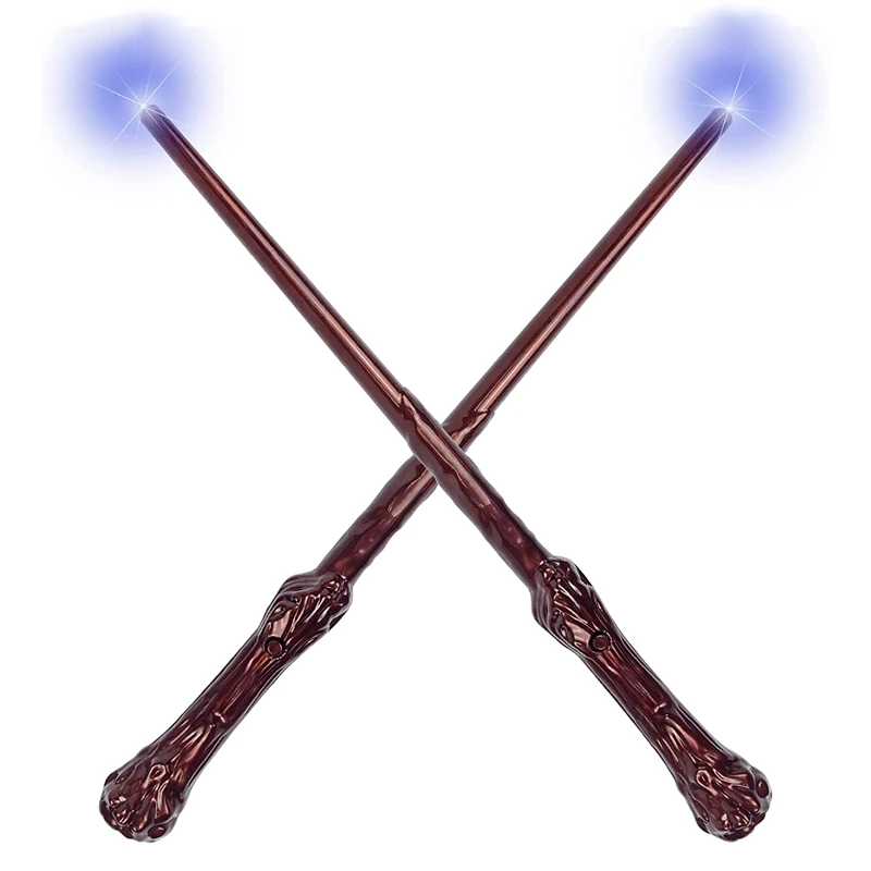 2/8 Piece Light Up Magic Wizard Wands Sound Illuminating Toy Wand For ...