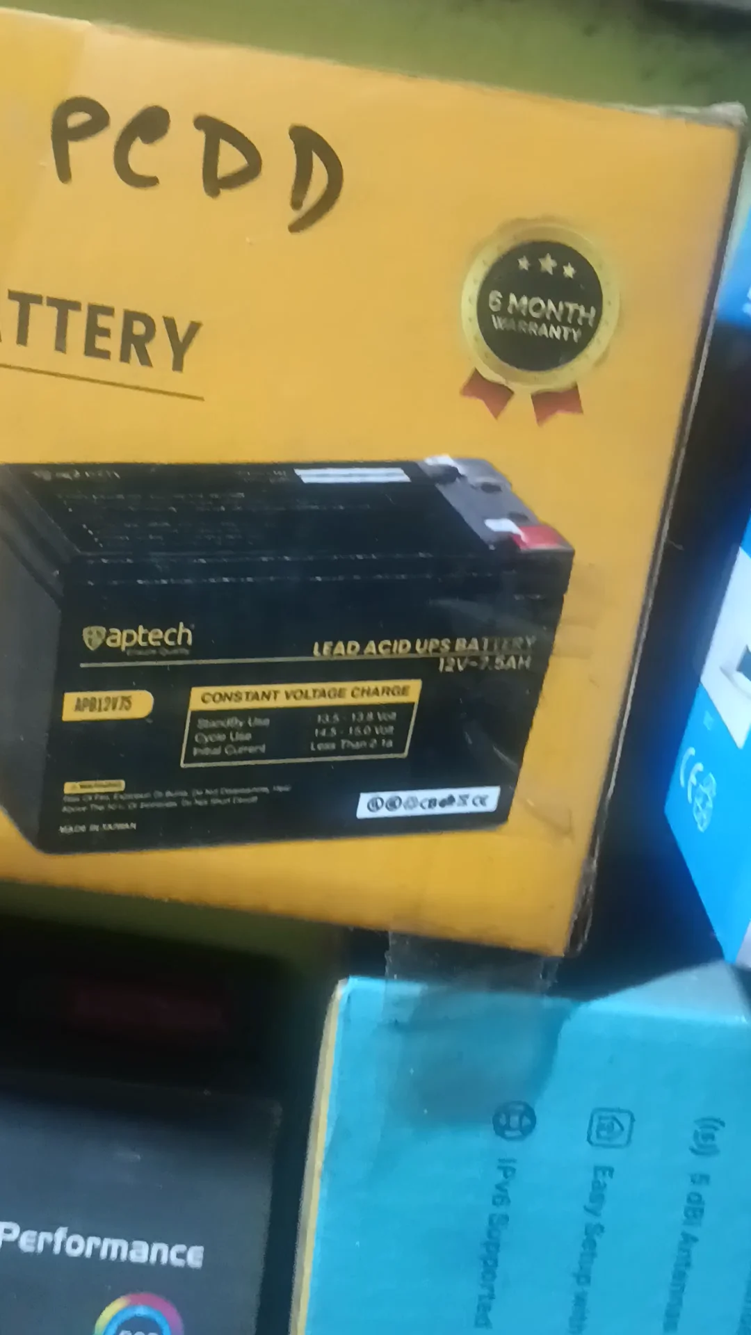 UPS Battery (APTECH) 12V 7.5A Lead Acid ups battery For All Brand UPS ...