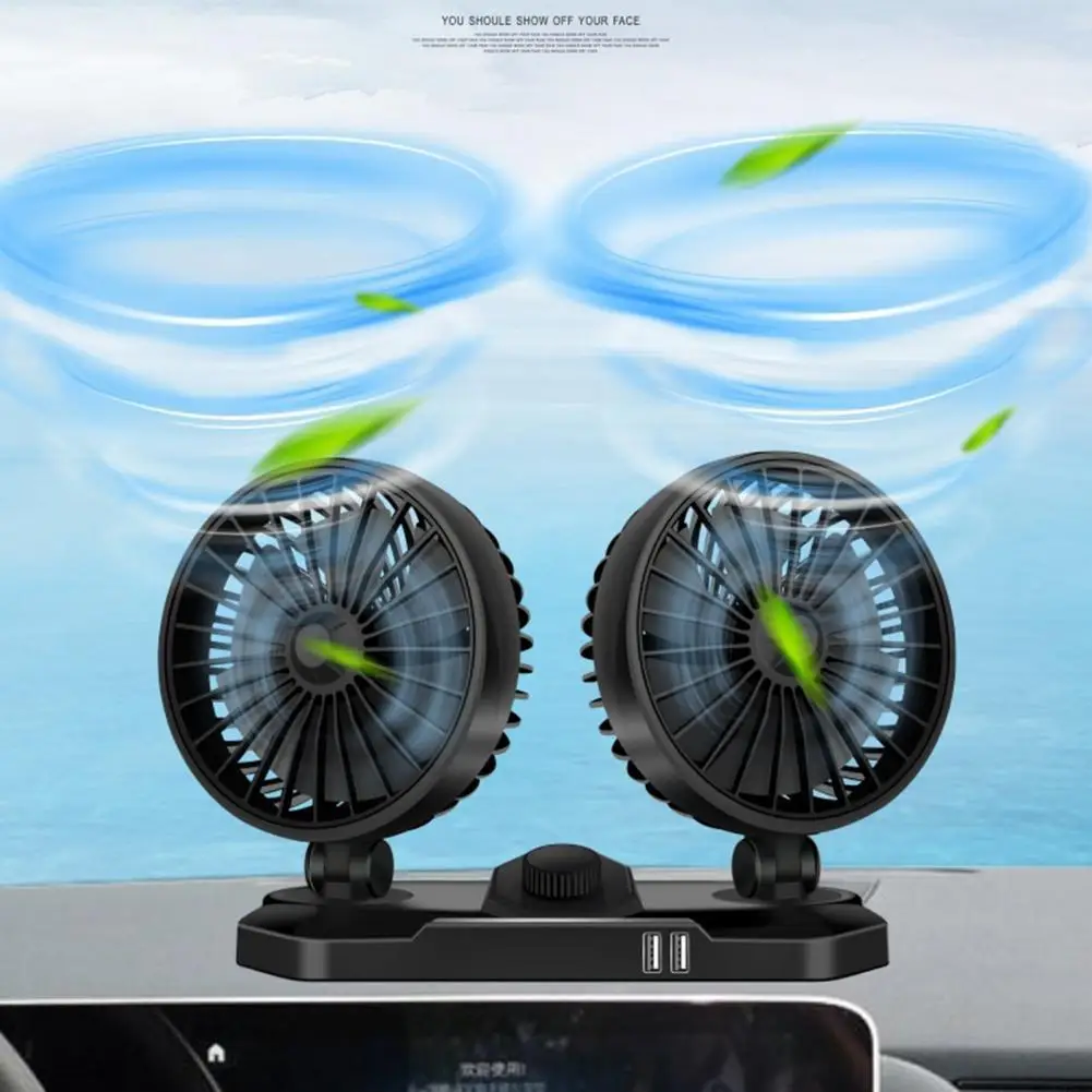 Dashboard Fan Low Noise 12v/24v 360 Degree Rotation Dashboard Usb Air ...