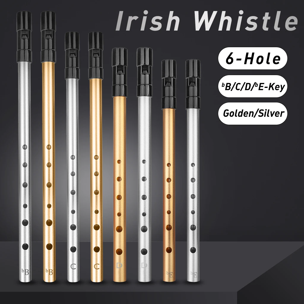 6-Hole-Flute-C-D-bE-bB-Key-Metal-Flute-Instrument-Irish-Whistle-Ireland ...
