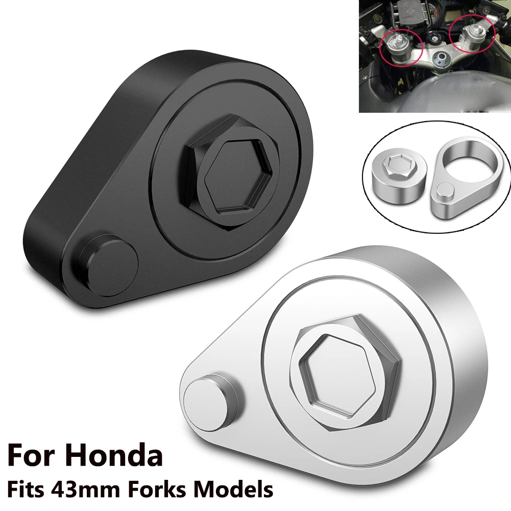 43mm-Forks-M-For-Honda-Billet-Aluminum-Handle-Bar-Risers-VFR800-VTEC ...