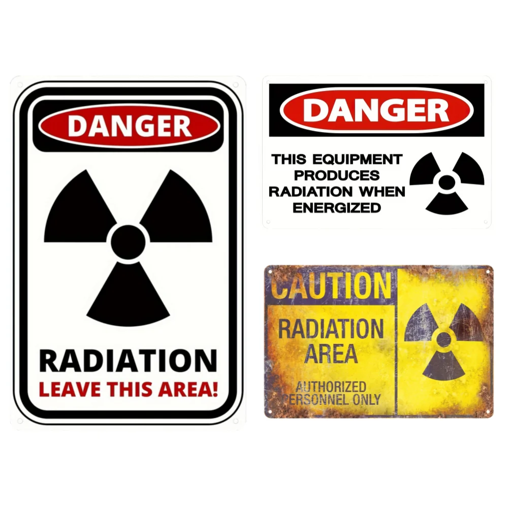 1pcs-Metal-Sign-Caution-Radiation-Hazard-Wall-Art-Decor-Aluminum-Sign ...