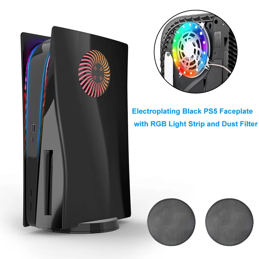 Faceplate with Cooling Vents and Dust Filter RGB Light Strip Console ...