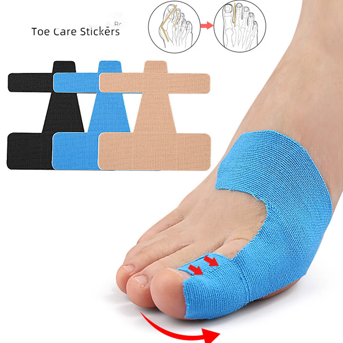 10 Pieces Protective Muscle Patch Toe Separator Anti-wear Foot Patch ...