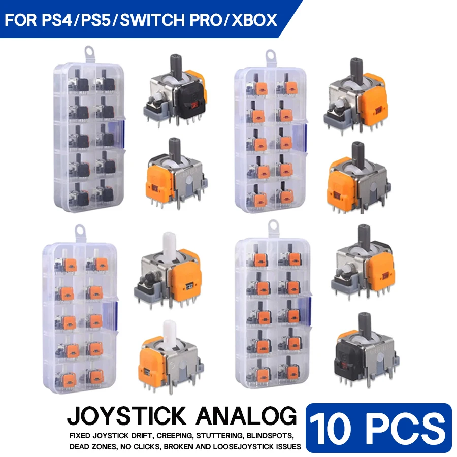 Lot de 10 joysticks 3D à effet Hall, haute précision, sans dérive ...