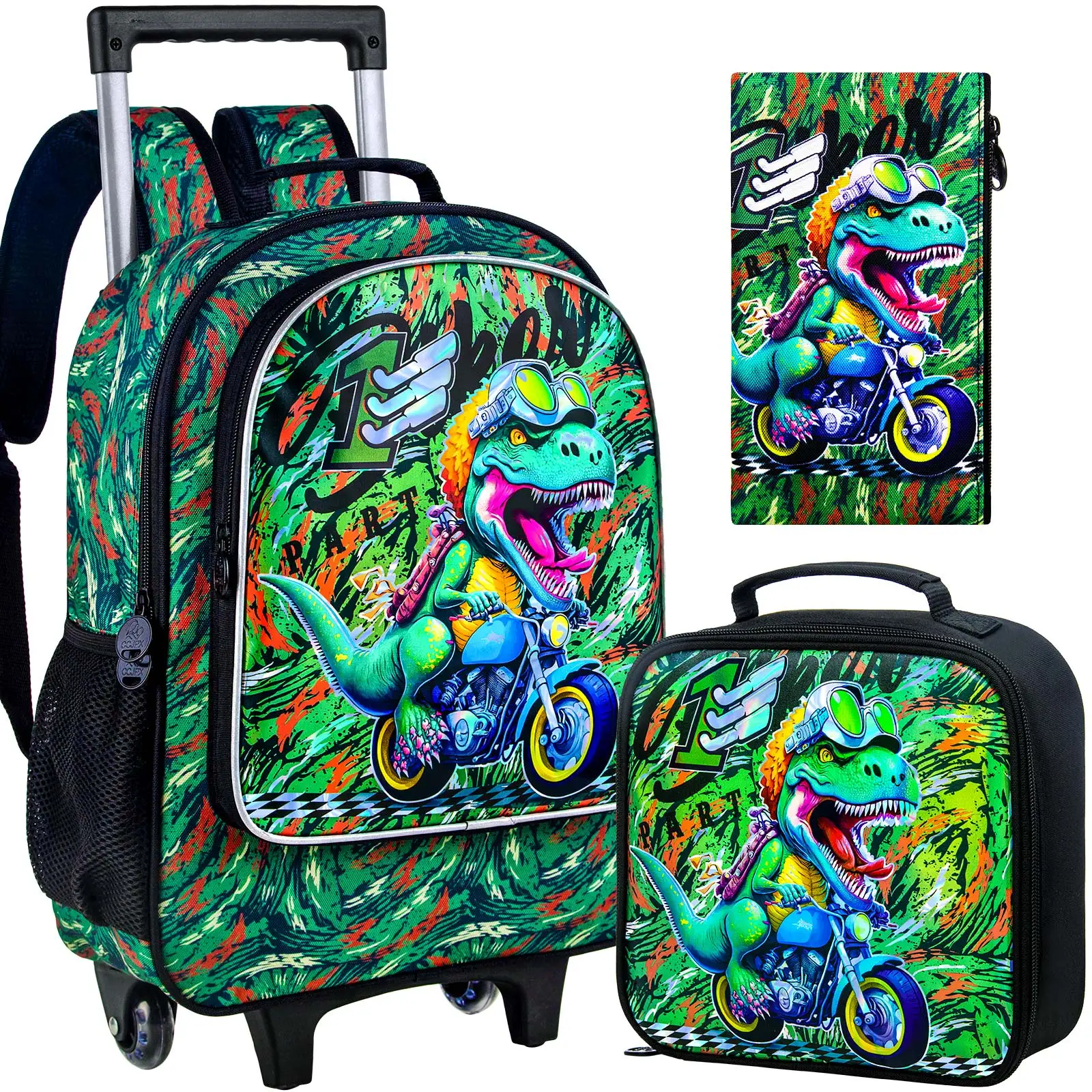 Rolling-Backpack-for-Girls-Boys-Kids-Roller-Wheels-School-Bookbag-with ...