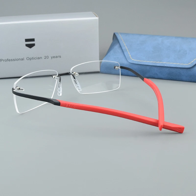 2024-newFrameless-Eyeglasses-Brand-Titanium-Myopia-Glasses-Frame-for ...