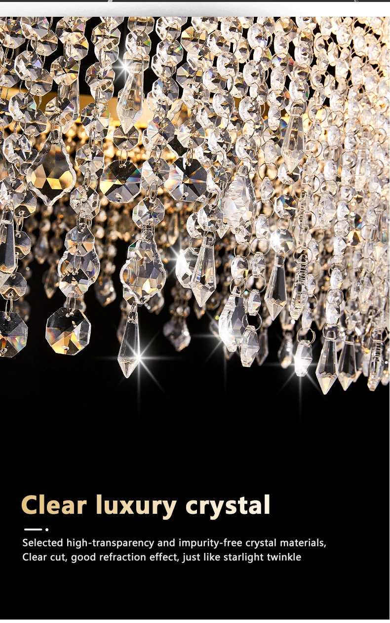 Modern Luster Pendant Light Crystal Chandelier Luxury Lamps
