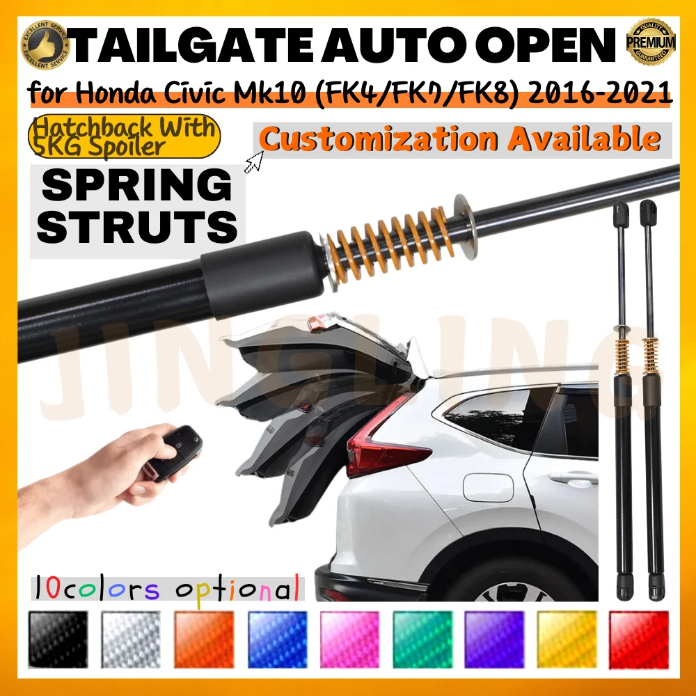 Qty(2) Trunk Struts with Spring for Honda Civic Mk10 FK4/FK7/FK8 ...