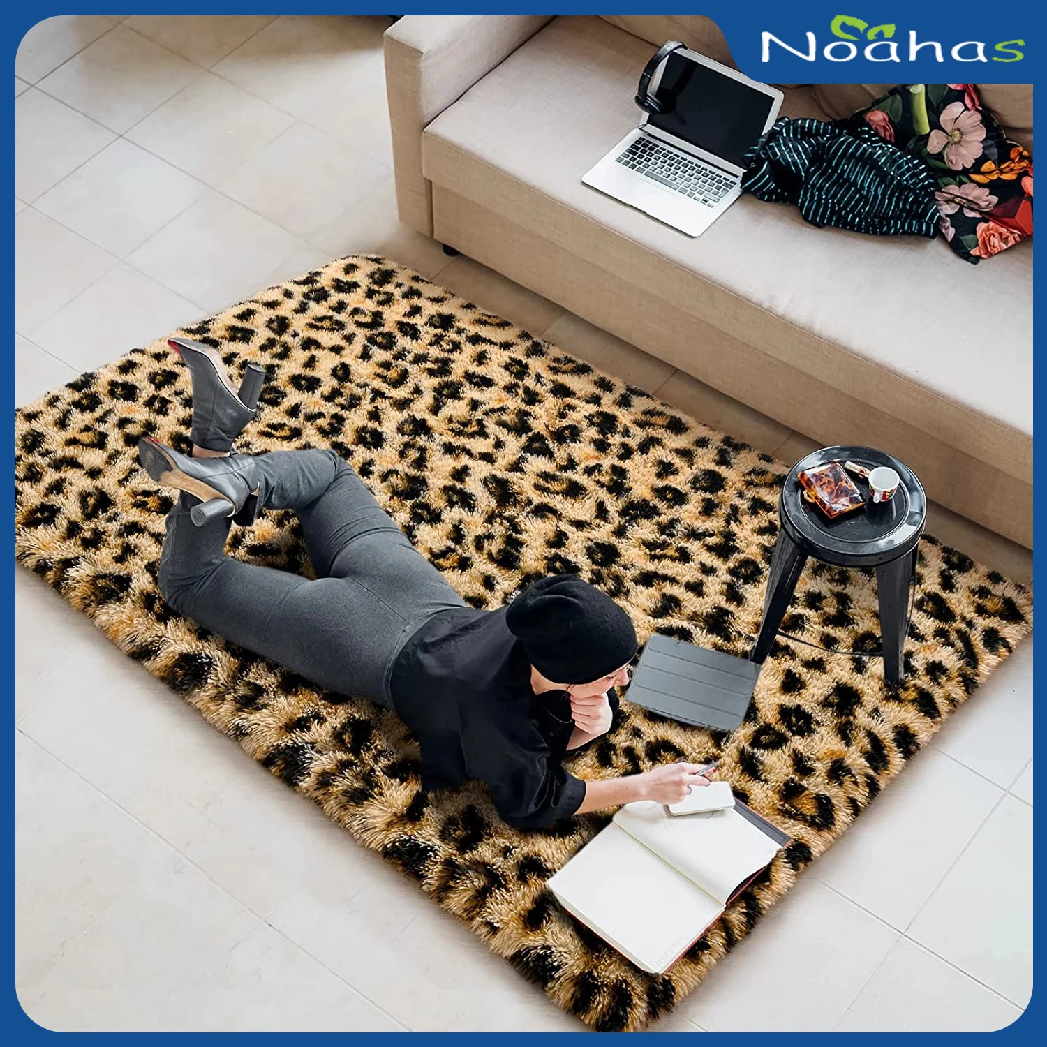 NOAHAS-Fluffy-Leopard-Print-Rug-Cheetah-Print-Area-Rugs-Soft-Comfy ...