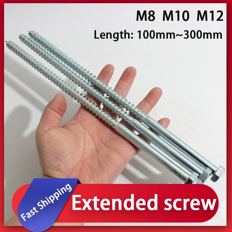 M8 M10 M12 Long 300mm Extended Self Tapping Wood Screw Galvanized ...