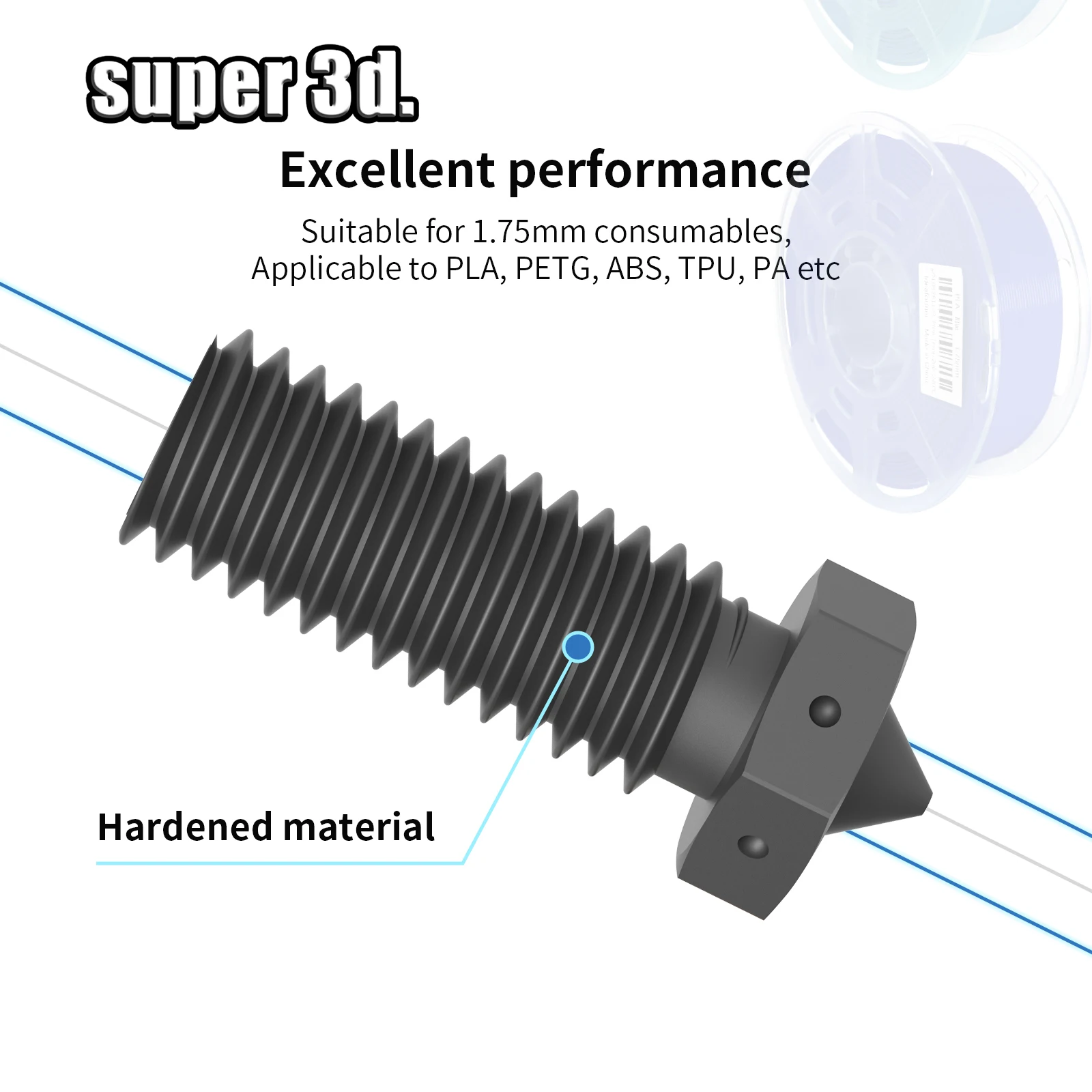 CHT Volcano Hardened Steel Nozzle 3D Printer High Flow CHT Clone