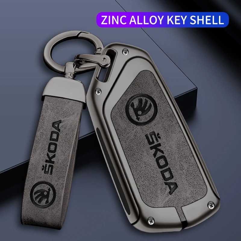 High Quality Leather Car Key Case Cover For Skoda Superb A7 Kodiaq ...