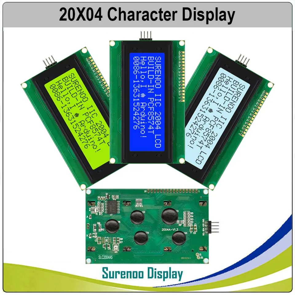 204-20X4-2004-Parallel-IIC-I2C-PCF8574T-Character-LCD-Module-Display ...